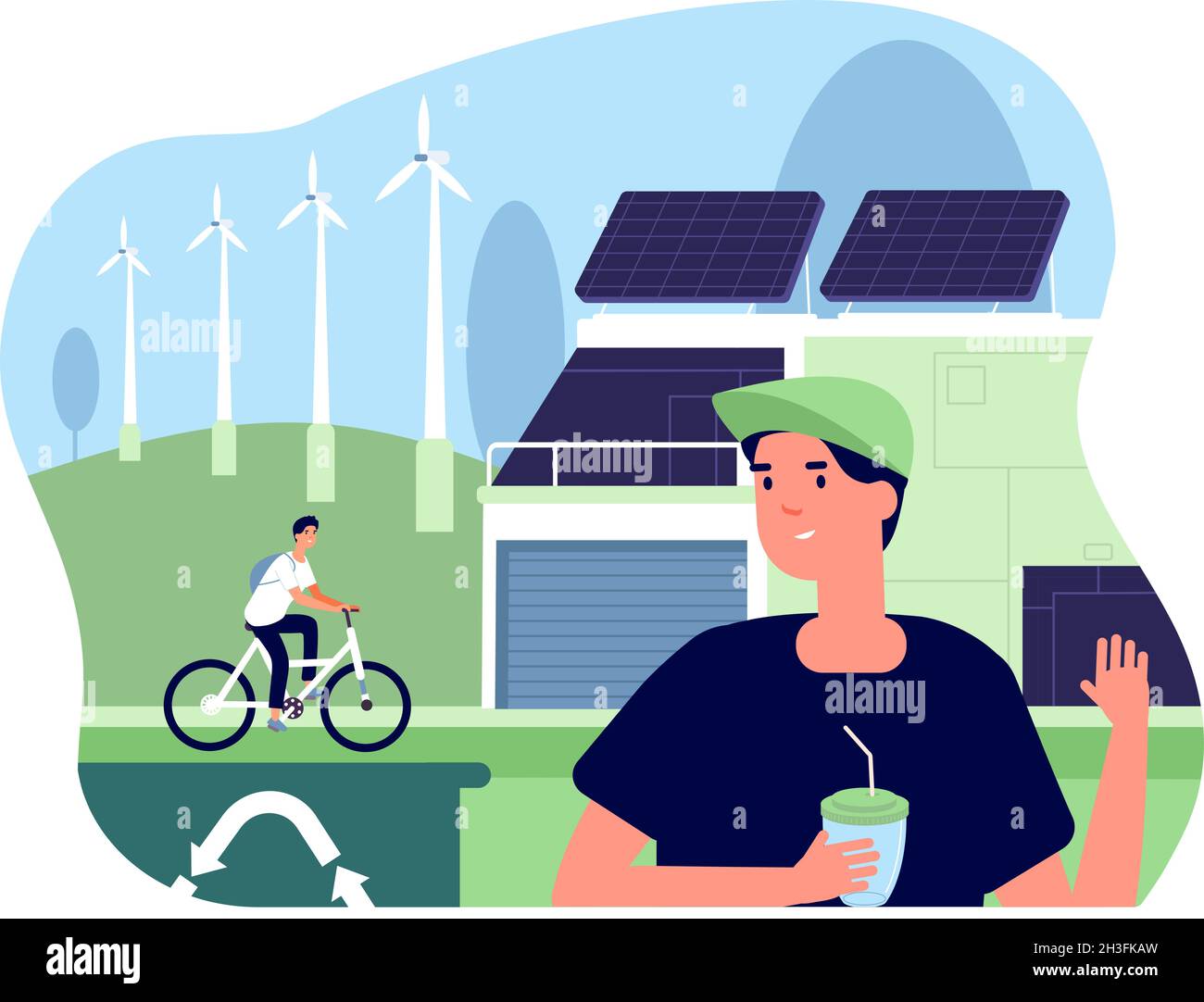 Recycling efficiency Stock Vector Images - Alamy