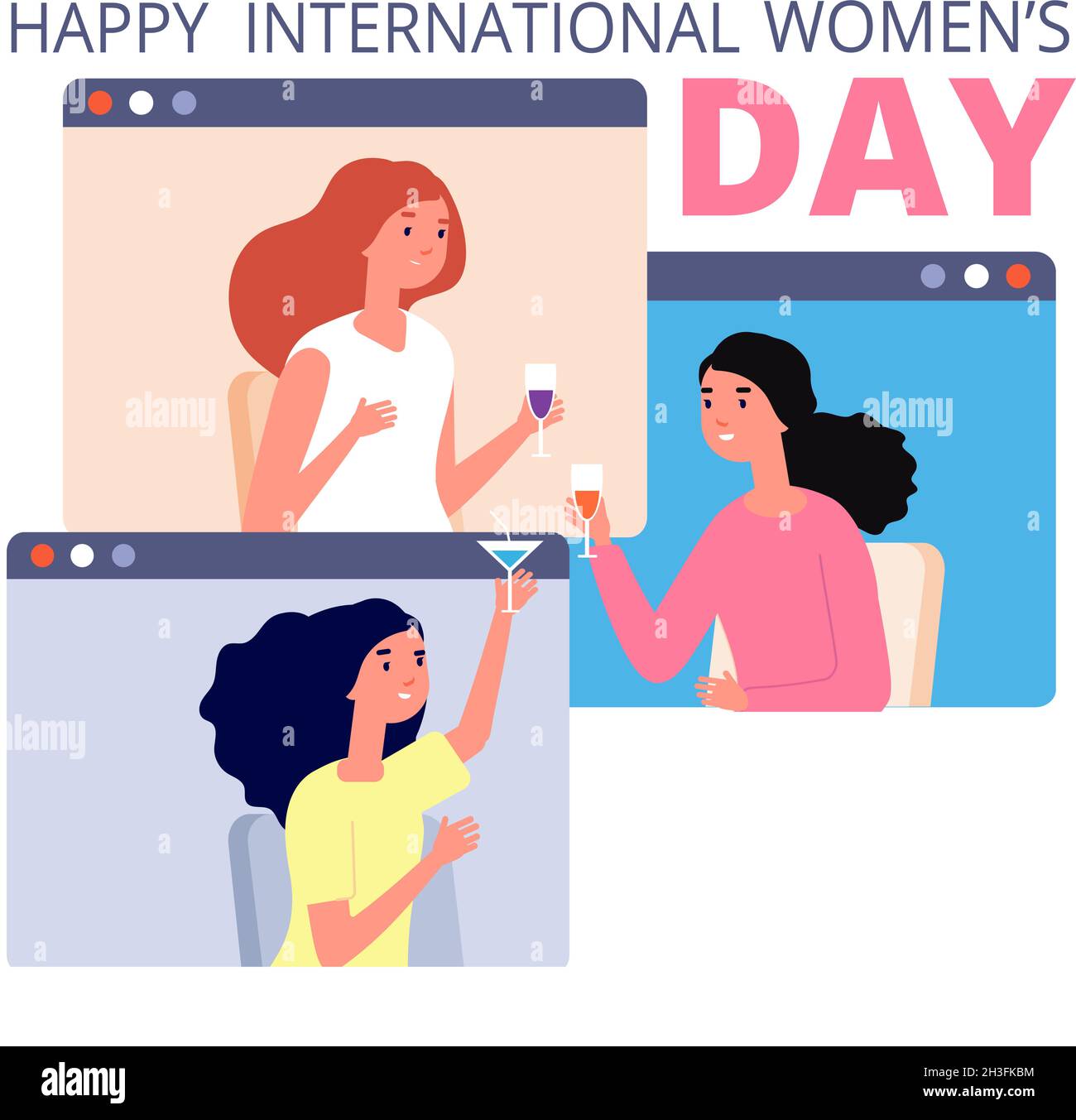 Women day time social Stock Vector Images - Alamy