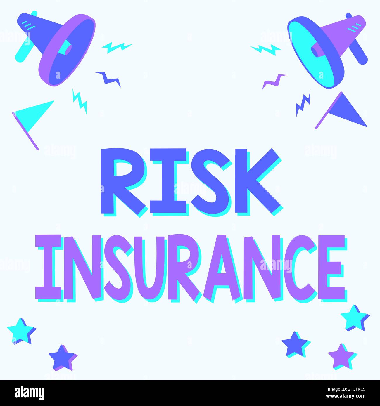 Text caption presenting Risk Insurance. Business idea The possibility ...