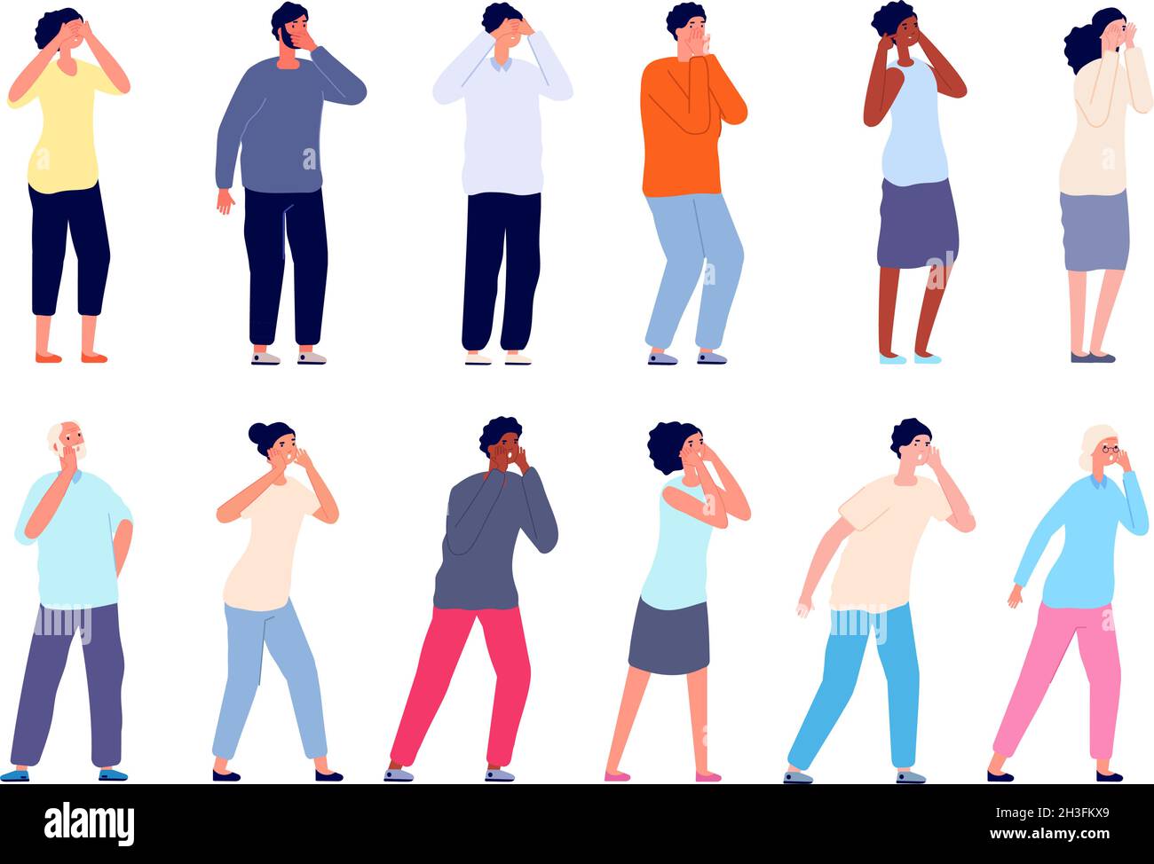 People Scream Vector