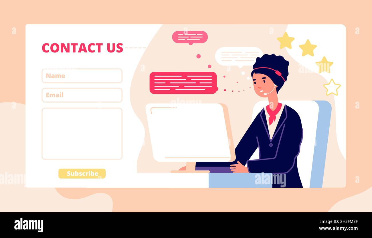 Contact us web form. Computer support service, business corporate ...