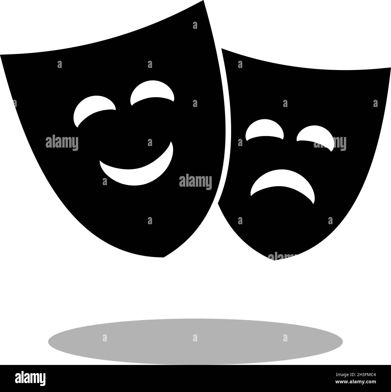 Vector Theater Masks Isolated Icon Stock Vector Image & Art - Alamy