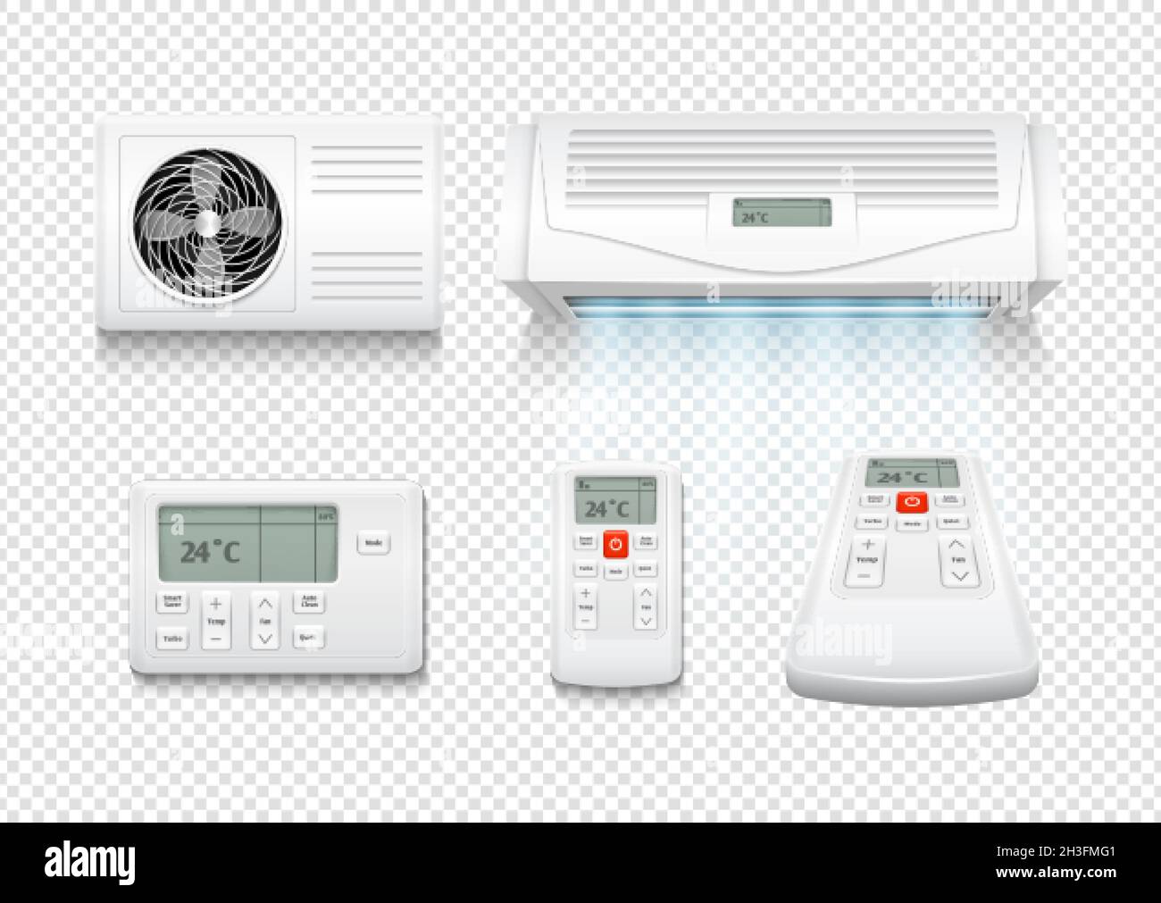 Split system air conditioners Stock Vector Images - Alamy