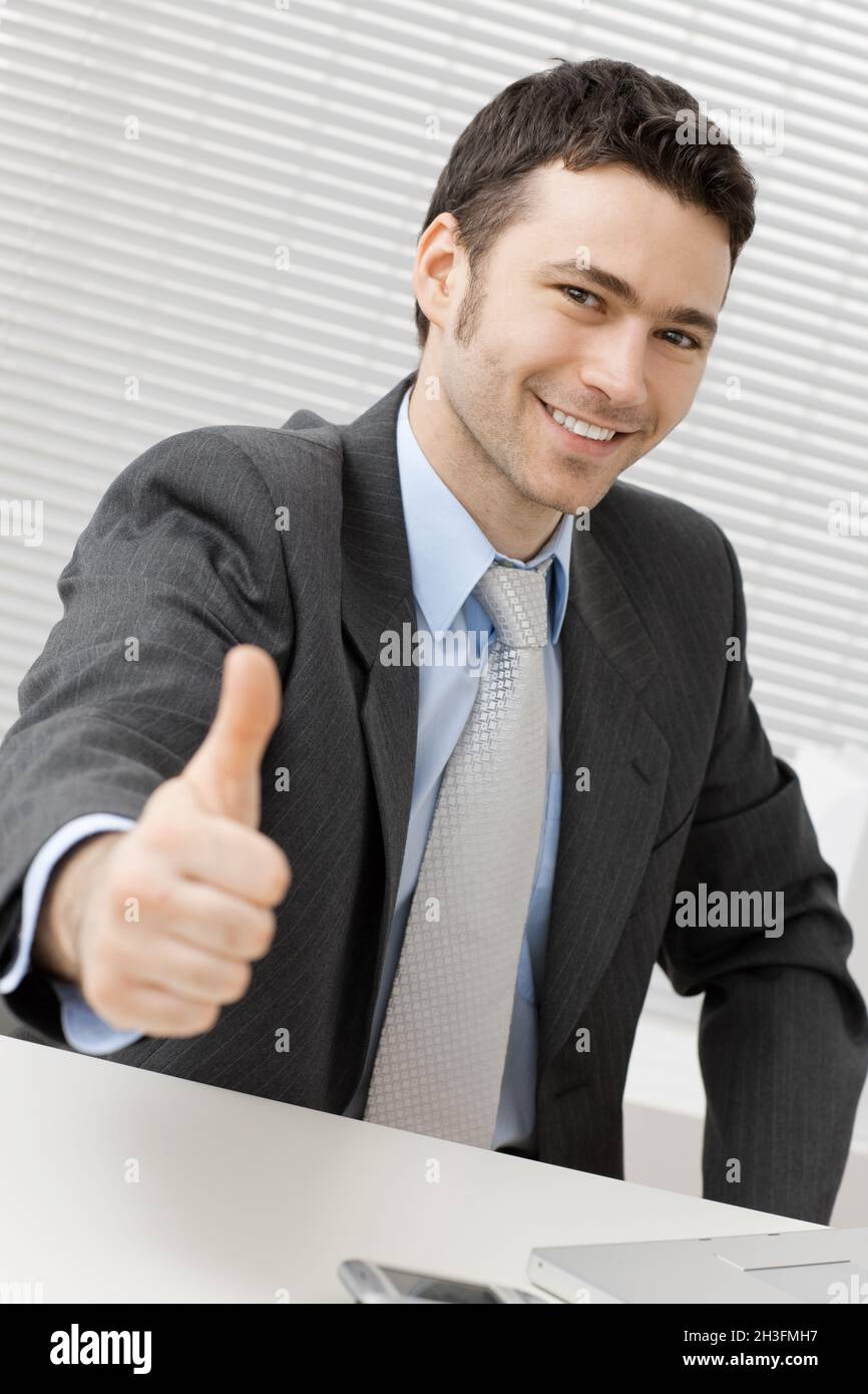 Happy successful businessman Stock Photo - Alamy