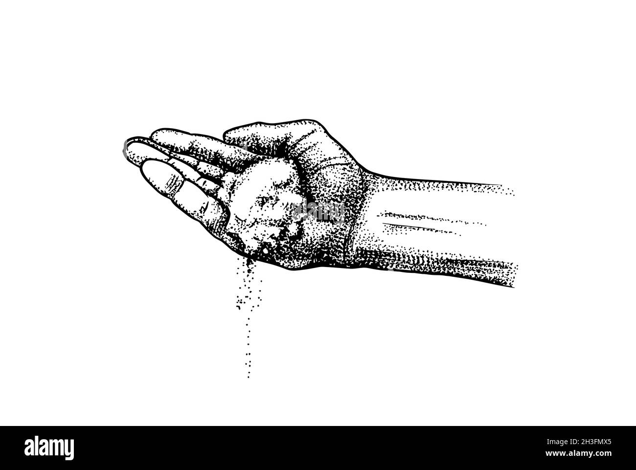 Sprinkling salt and pepper Black and White Stock Photos & Images - Alamy