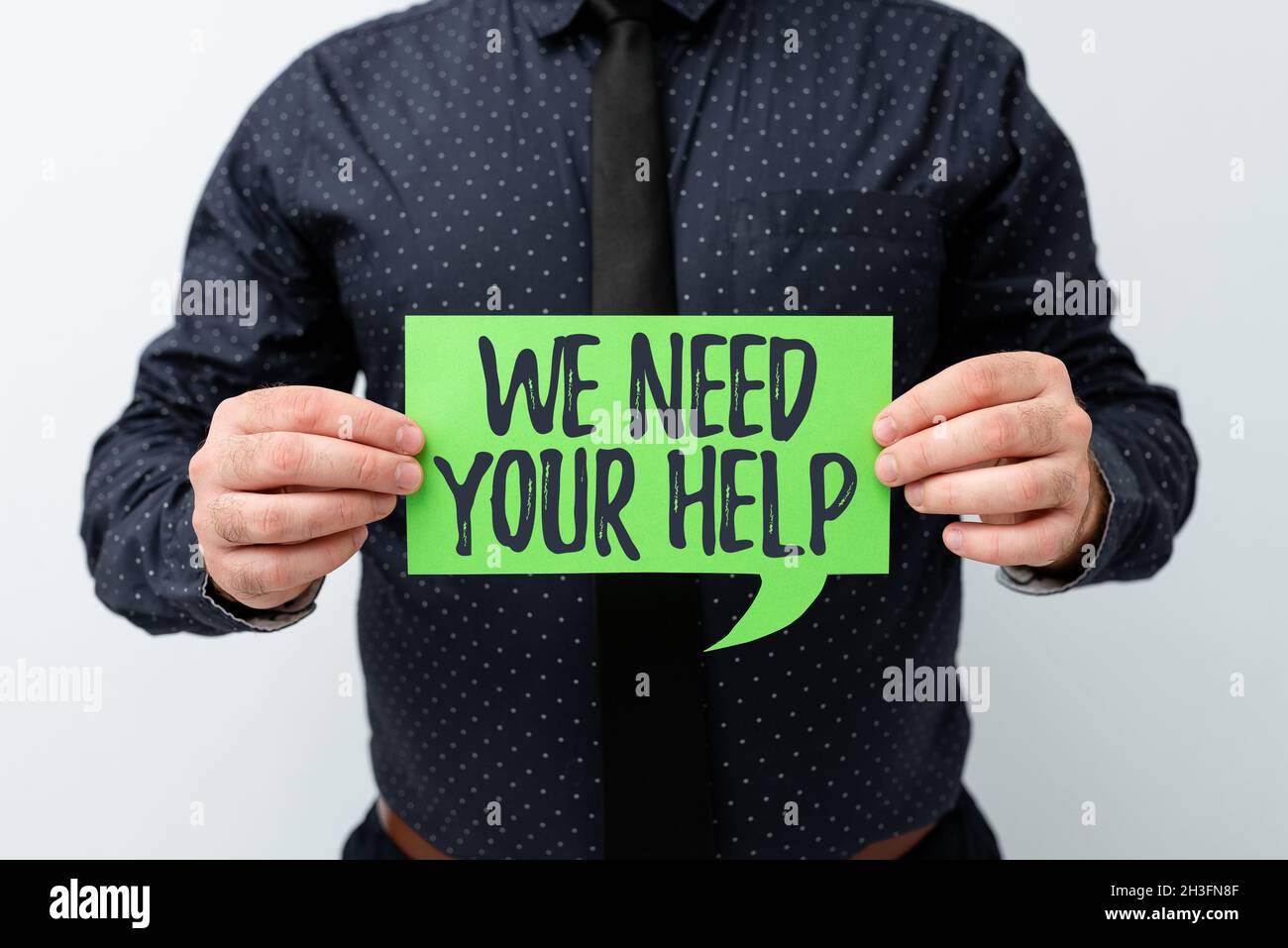 Conceptual caption We Need Your Help, Business idea asking someone to ...
