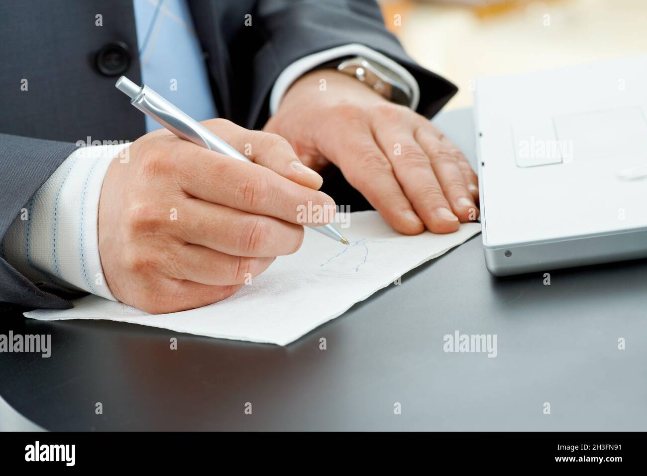 Hands writing notes Stock Photo - Alamy