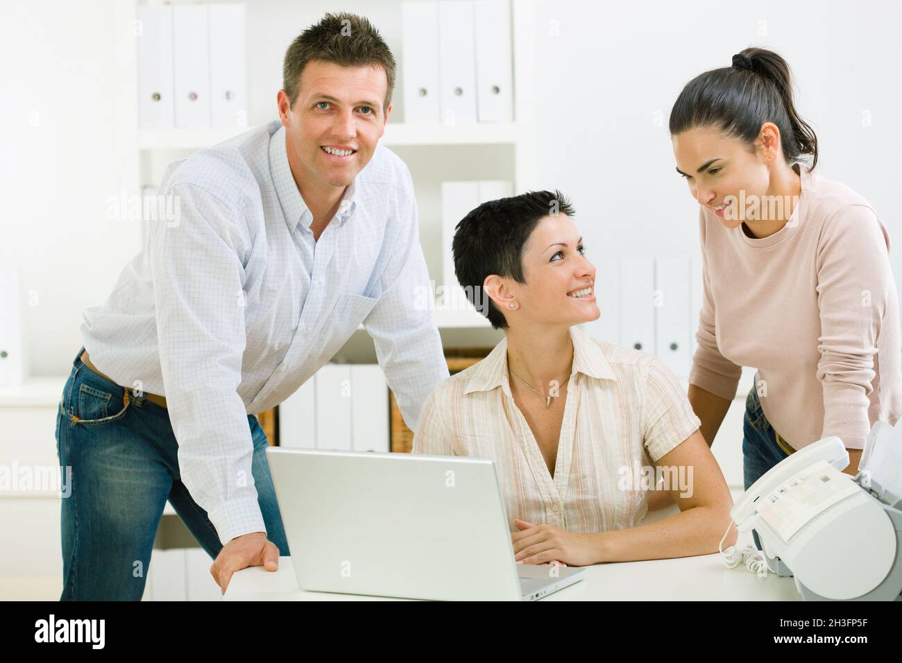 Office workers working Stock Photo - Alamy
