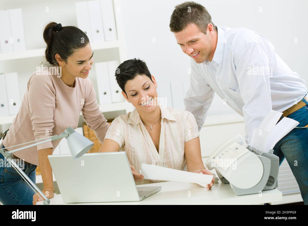 Office workers working Stock Photo - Alamy