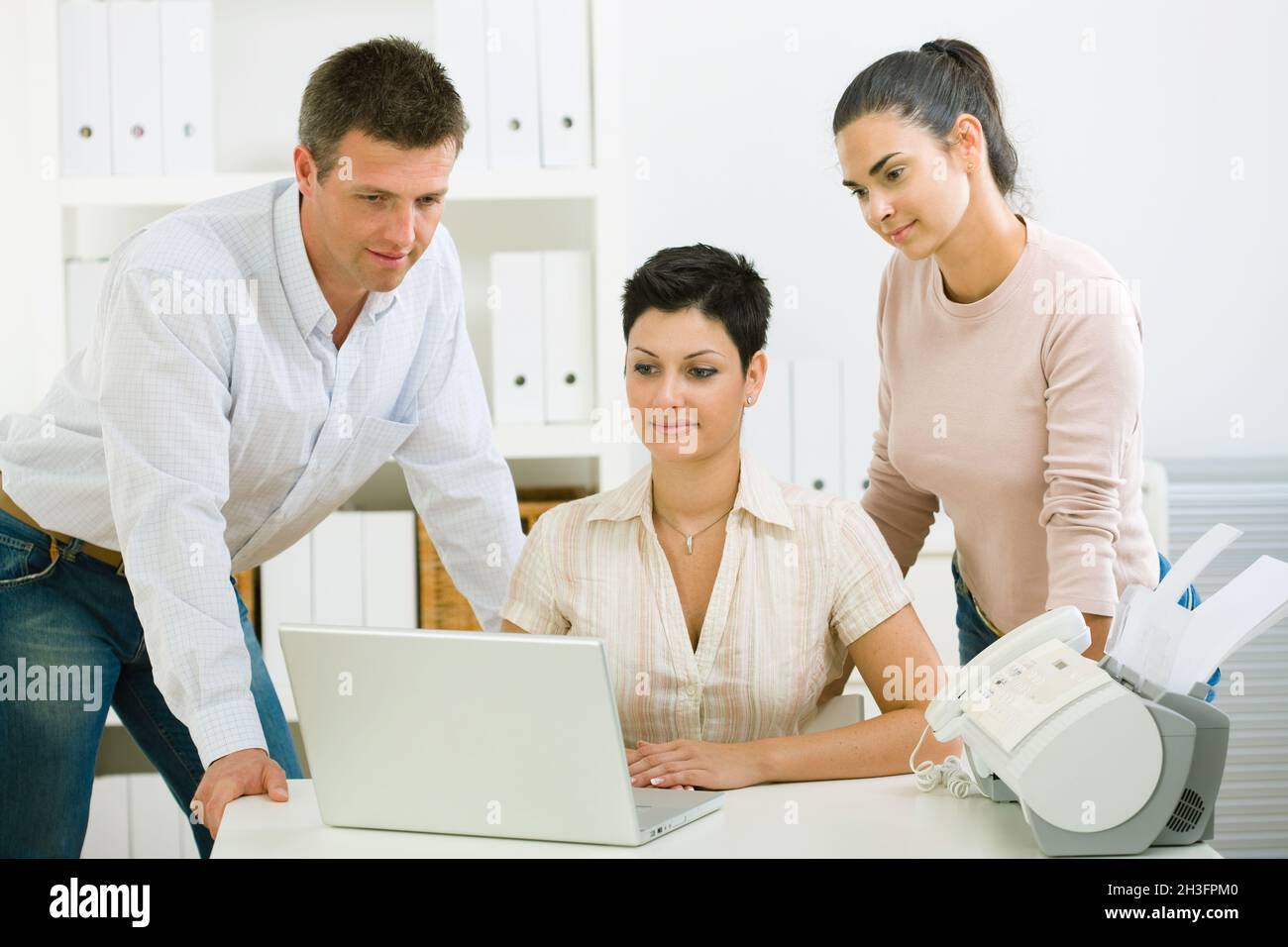 Office workers working Stock Photo - Alamy