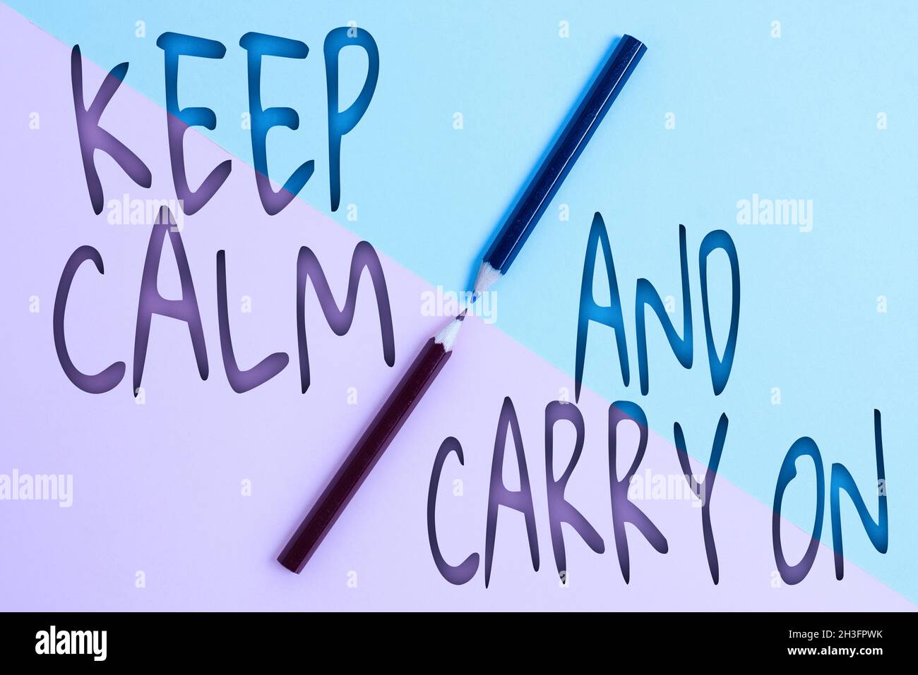 Text caption presenting Keep Calm And Carry On. Concept meaning slogan ...