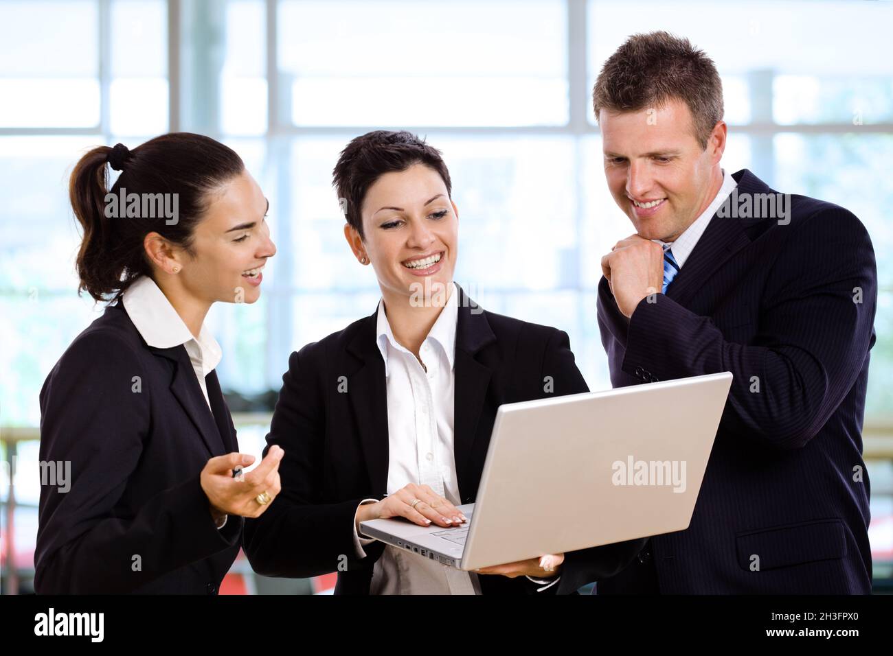Meeting in lobby Stock Photo - Alamy