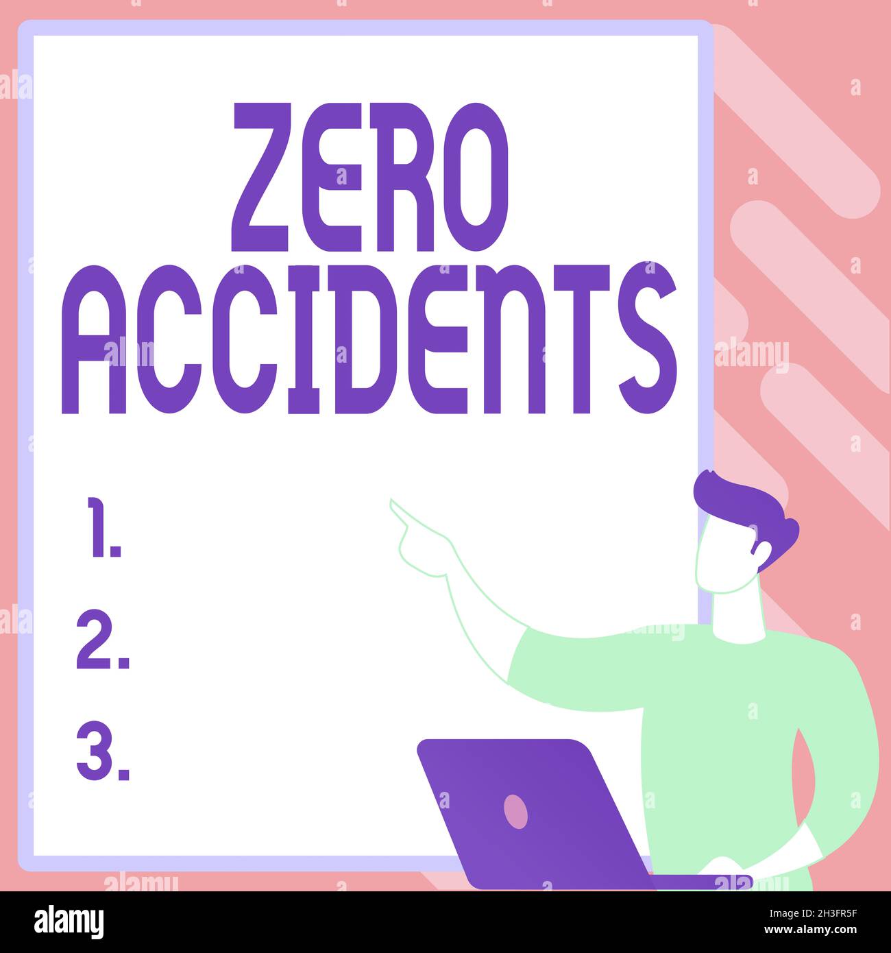 Hand writing sign Zero Accidents. Business concept important strategy ...