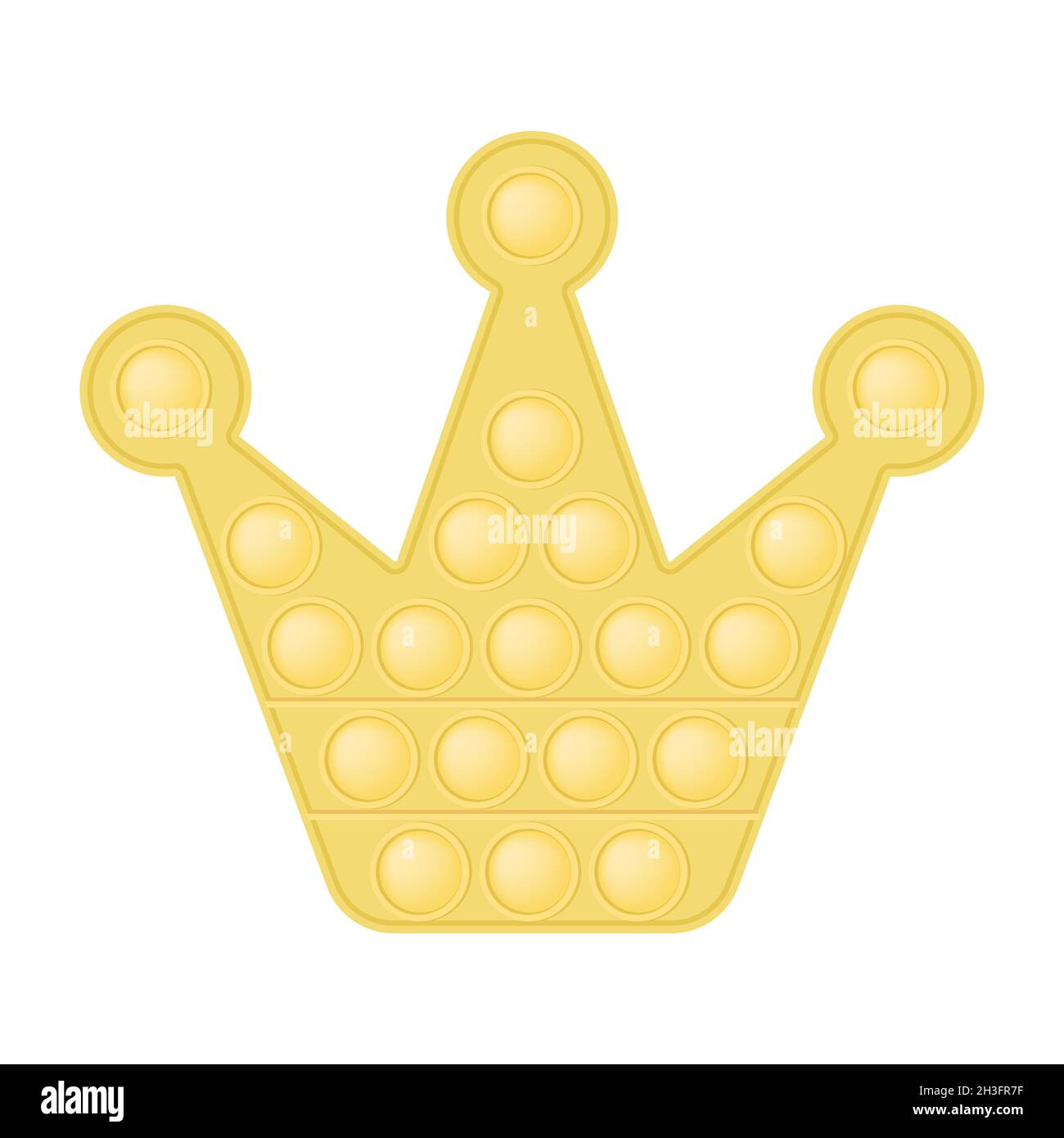 Popit yellow crown a fashionable silicon toy for fidgets. Addictive ...