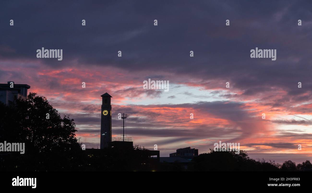 Sunrise over Southampton Stock Photo - Alamy