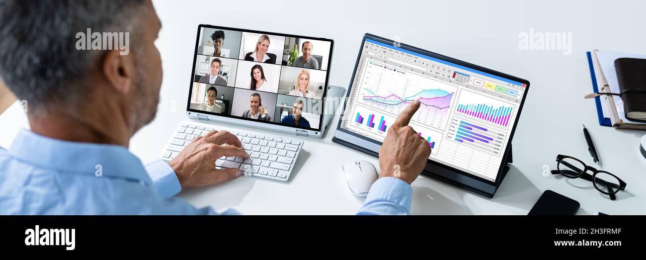 Video meeting technology business hi-res stock photography and images ...