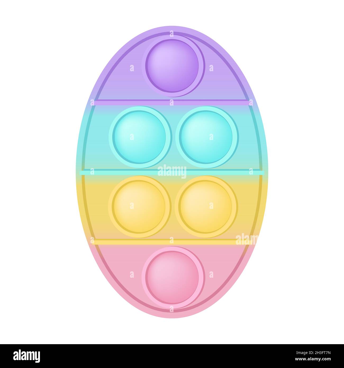 Popit figure oval as a fashionable silicon toy for fidgets. Addictive ...