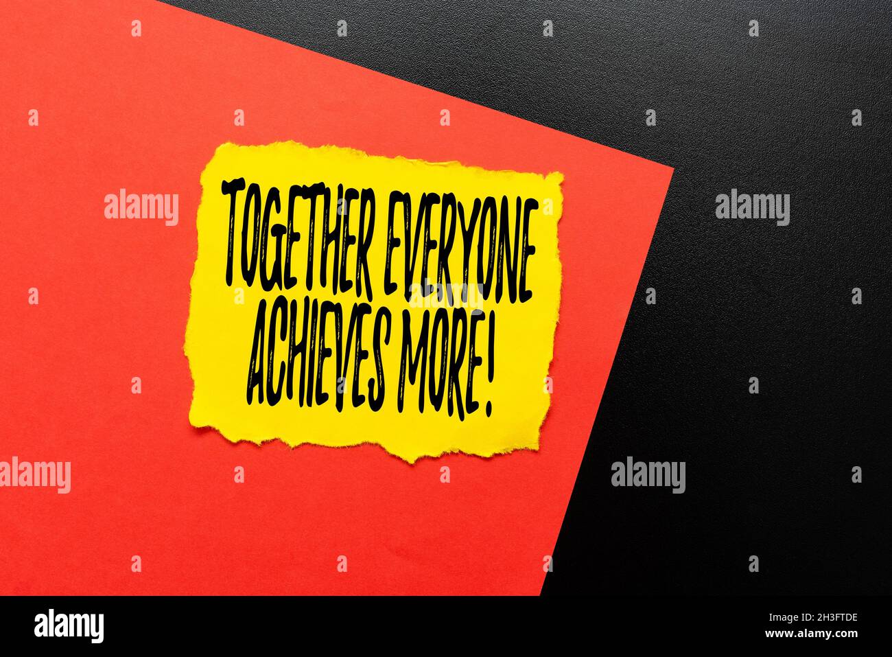 Conceptual display Together Everyone Achieves More. Business concept ...