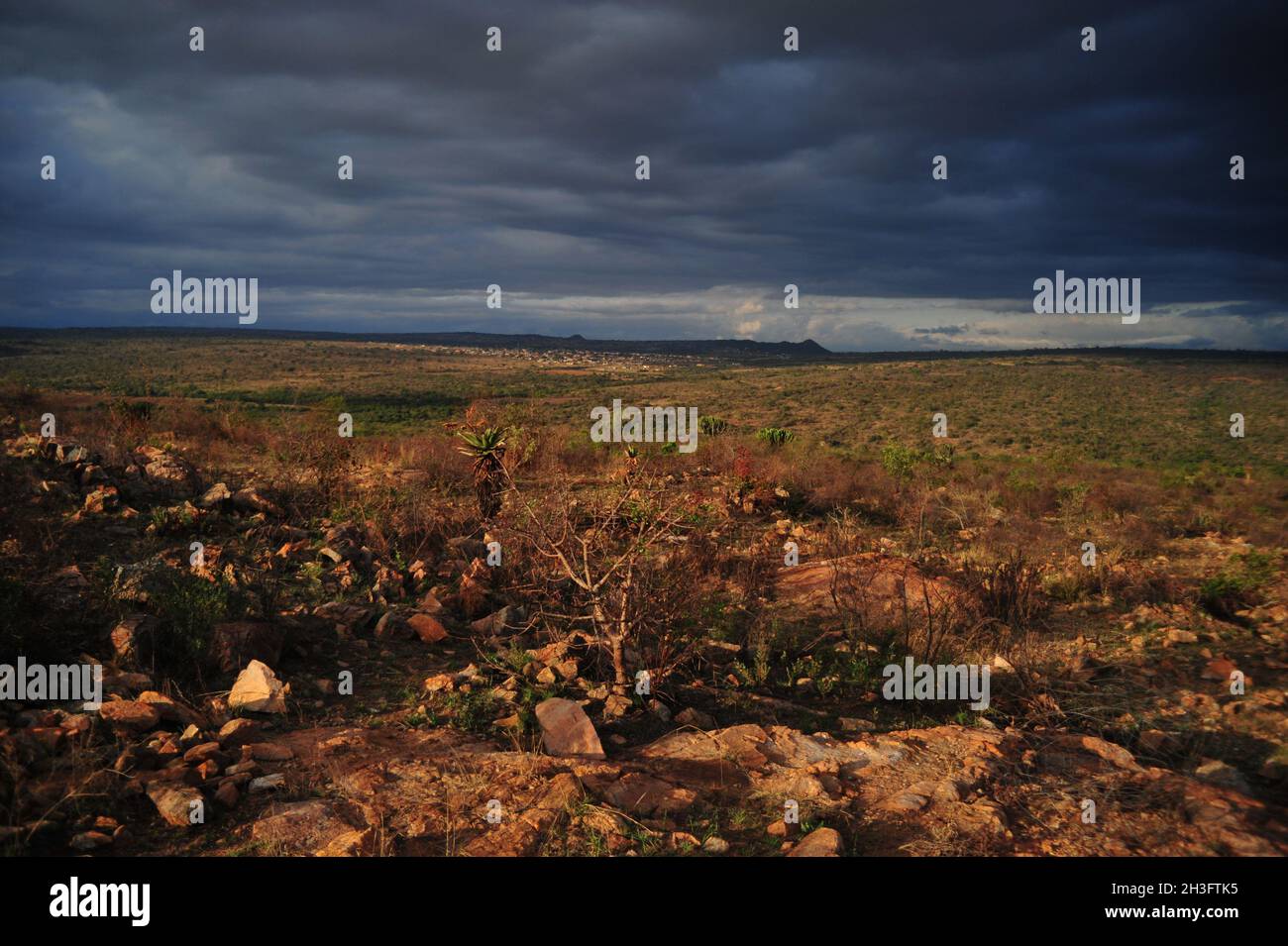 An overcast afternoon above the Drakensberg mountains in Limpopo ...