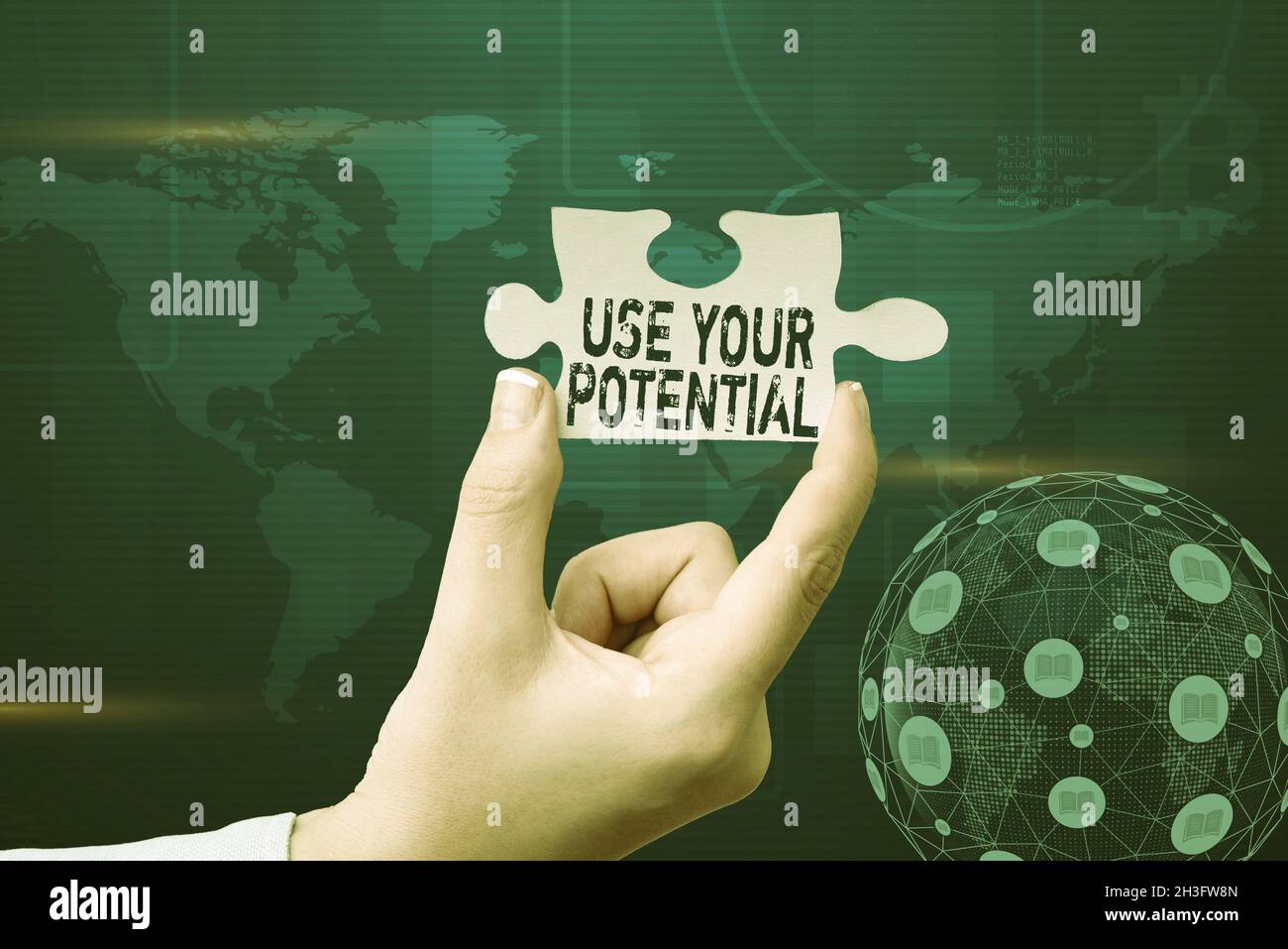 Conceptual display Use Your Potential. Business concept achieve as much ...