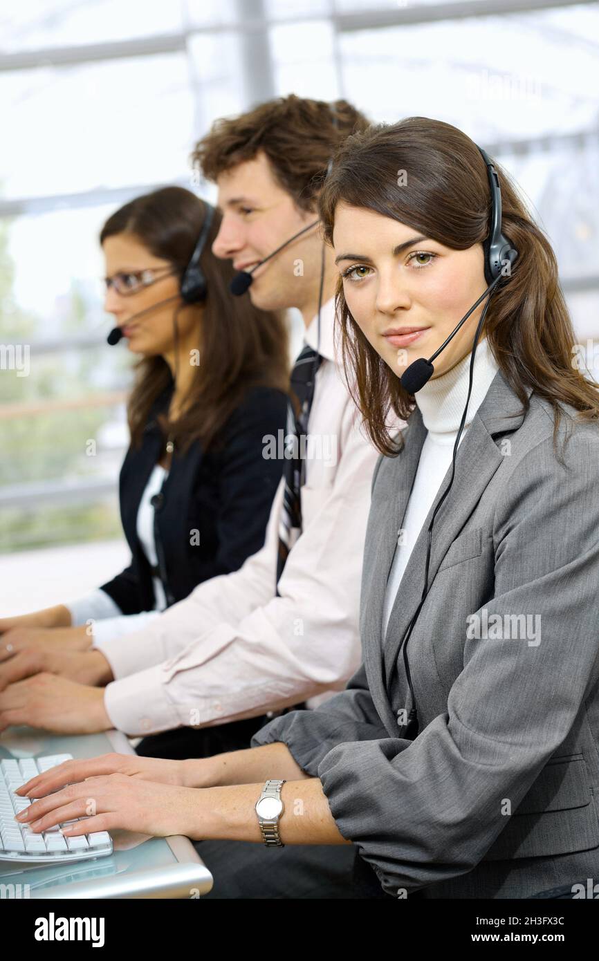 Customer service operators Stock Photo - Alamy