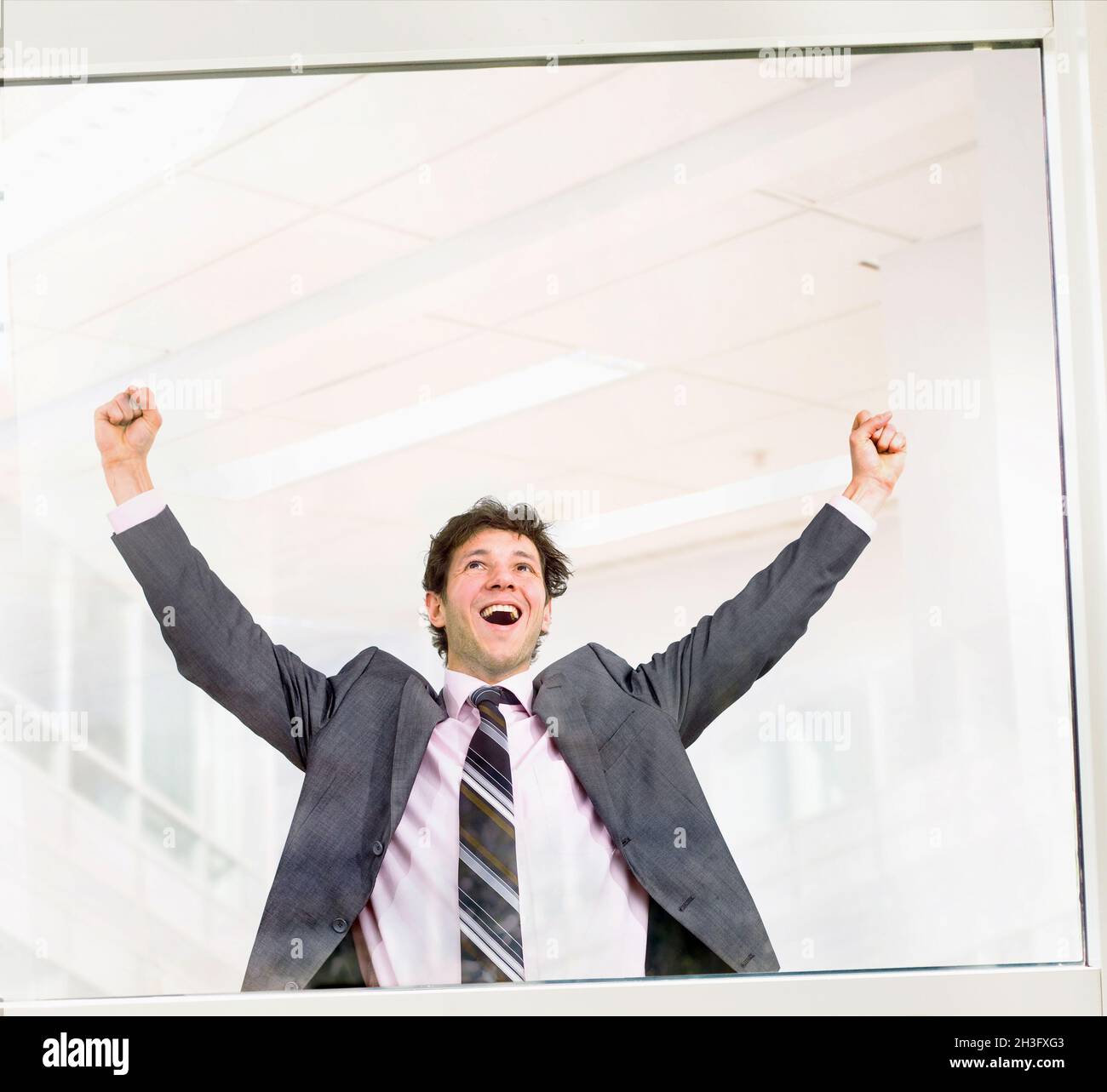 Happy successful businessman Stock Photo - Alamy