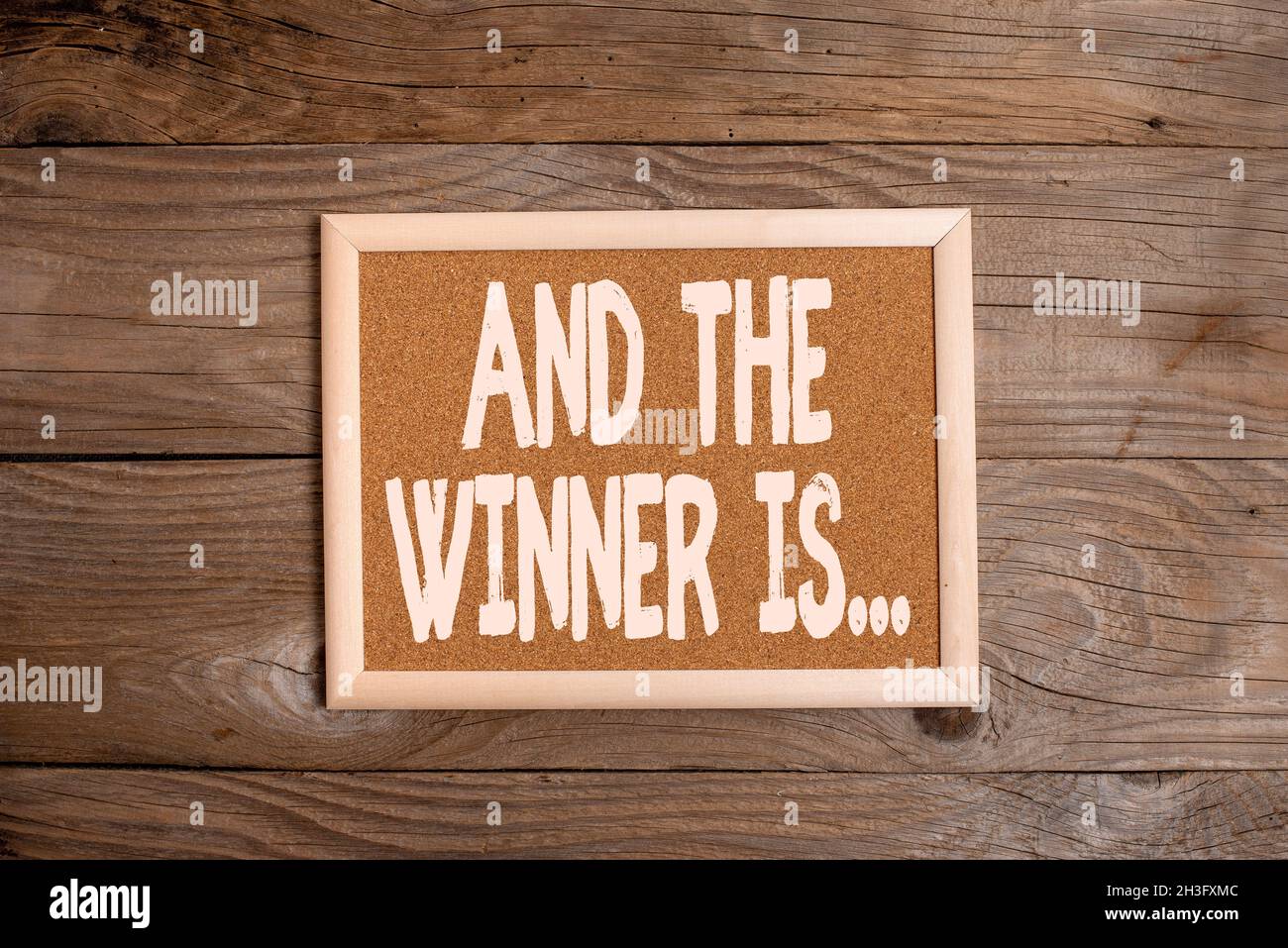 Writing displaying text And The Winner Is. Business idea announcing who ...