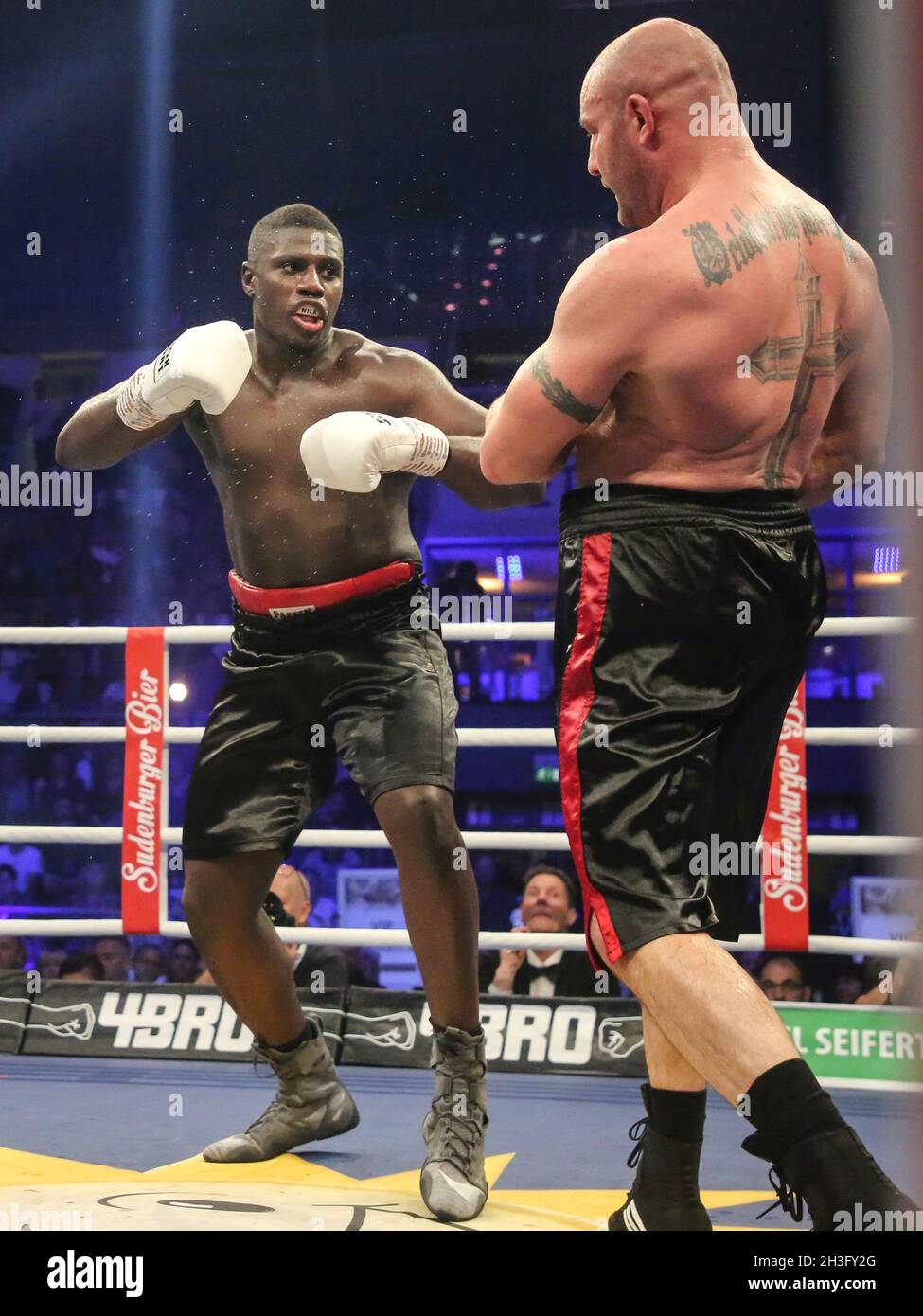 Heavyweight Boxing Match Peter Kadiru Against Boris Estenfelder At The SES Boxing Gala On ...