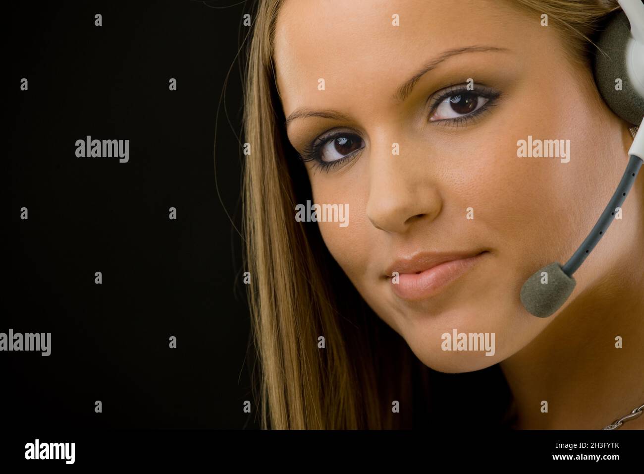 Customer service girl Stock Photo - Alamy