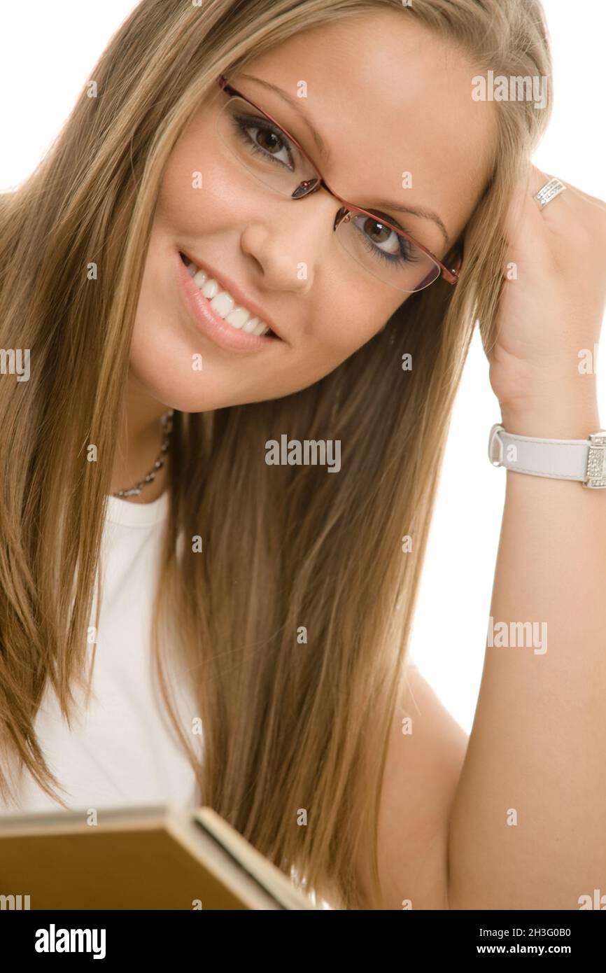Beautiful college girl Stock Photo - Alamy