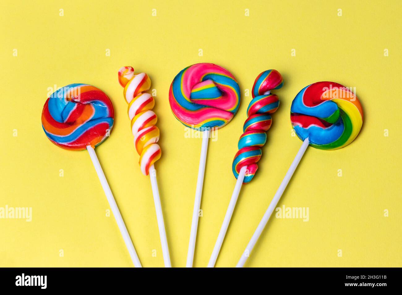 Image of various colourful lollipops Stock Photo - Alamy