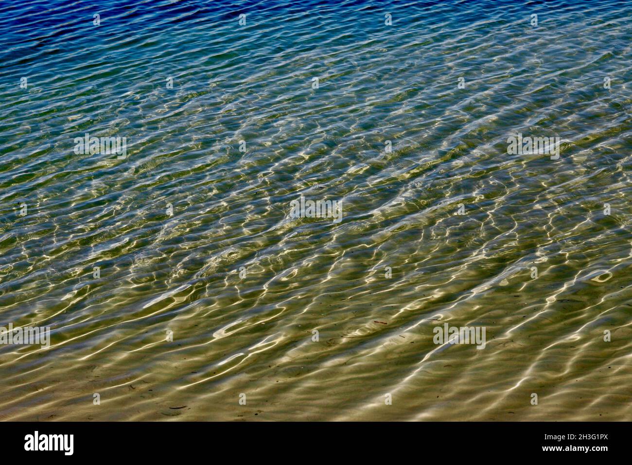 Water ripples on a lake reflecting the setting sun Stock Photo - Alamy