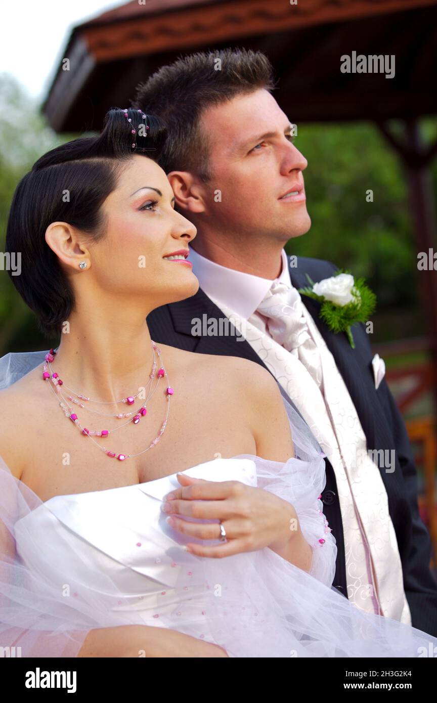 Wedding: Bride and Groom Stock Photo - Alamy