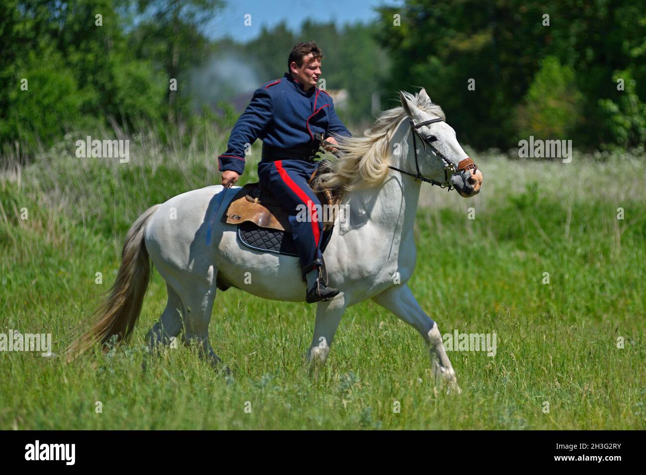 MINSK REGION, BELARUS - JUNE 6: Russian lancer taking part in the ...