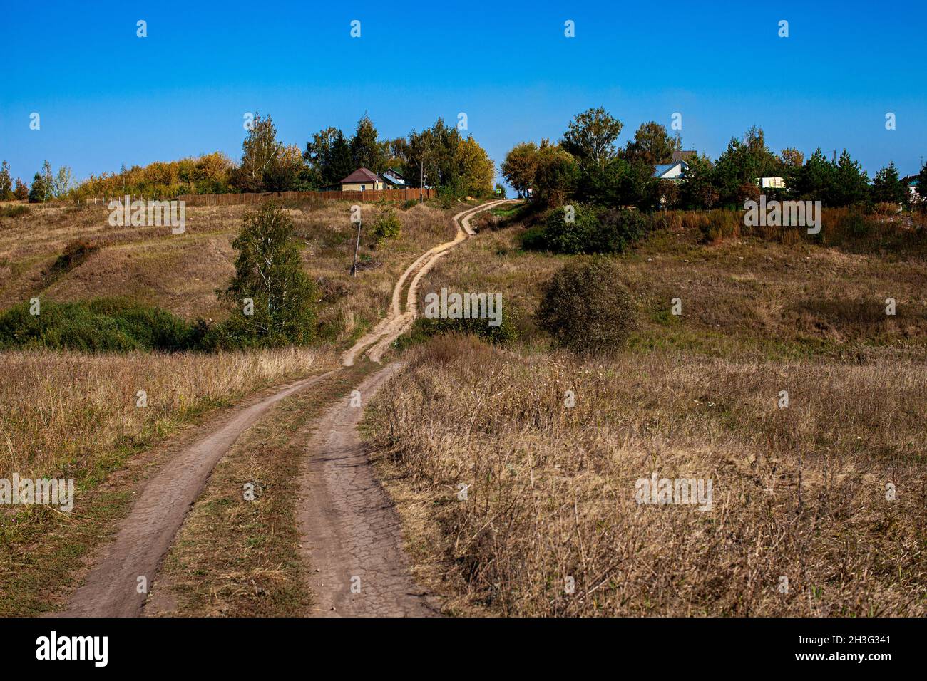 village road leading into the distance Stock Photo - Alamy