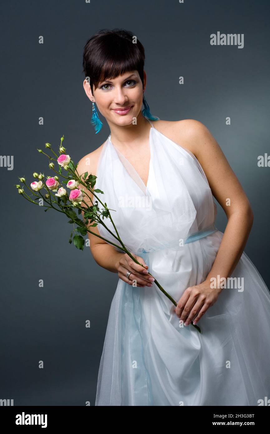 Bride in wedding dress Stock Photo - Alamy