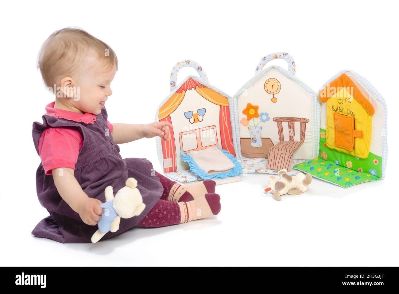 Sweet small baby playing toys hi-res stock photography and images - Alamy