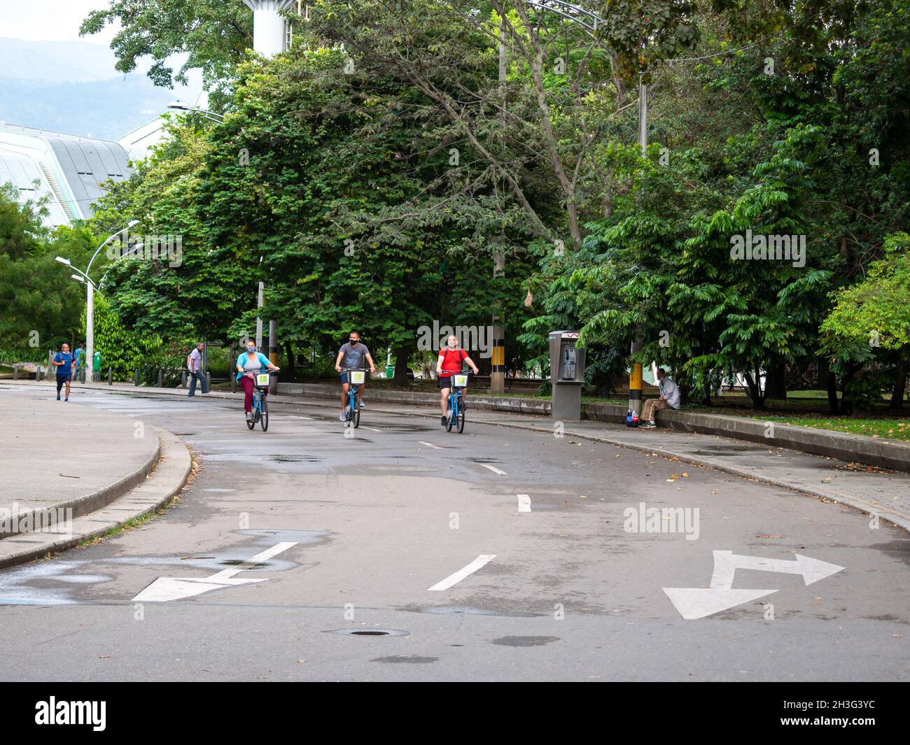 Medellin, Colombia - December 22 2020 : Young Latin People Ride the ...