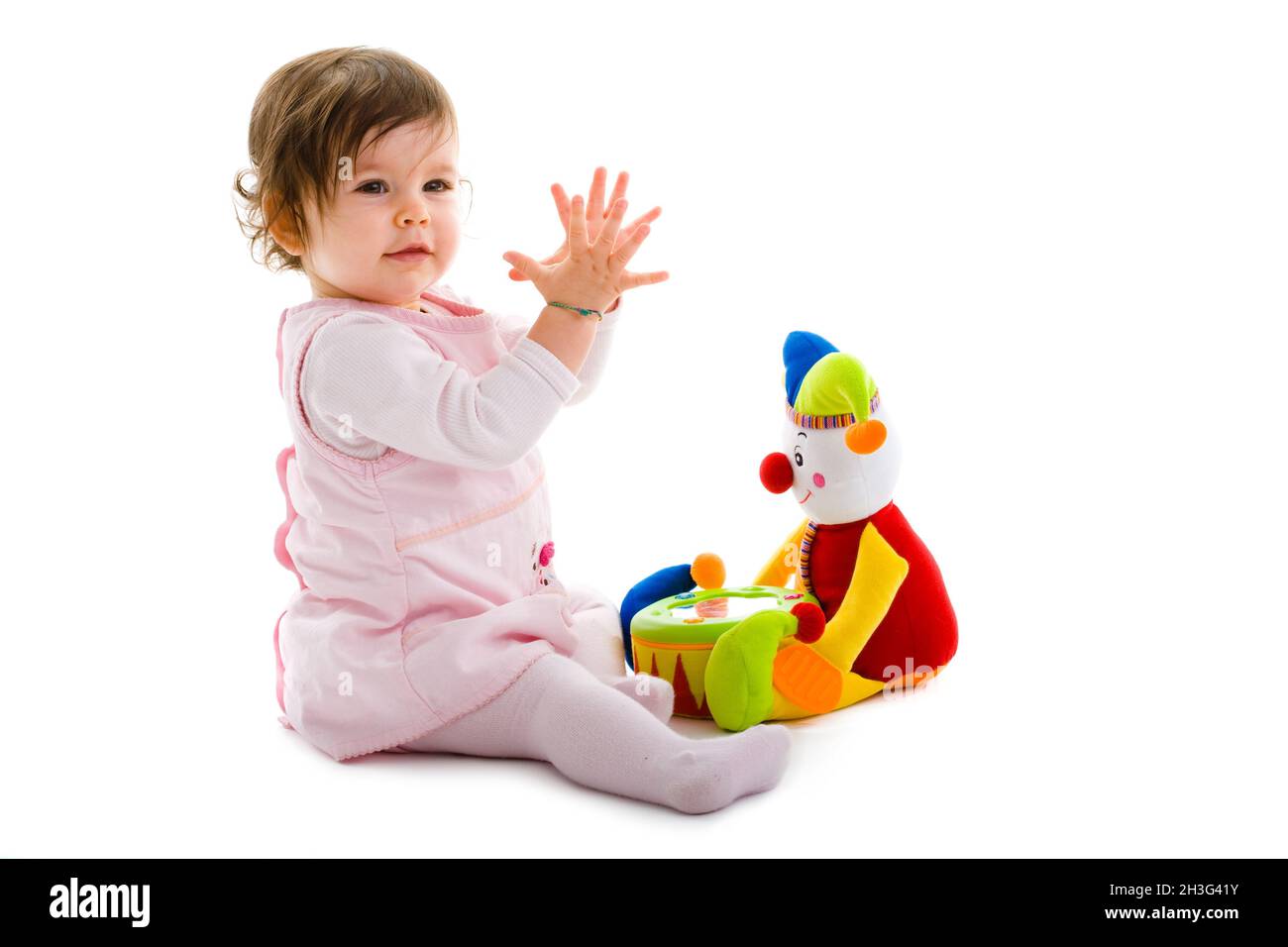 Baby playing isolated Stock Photo - Alamy