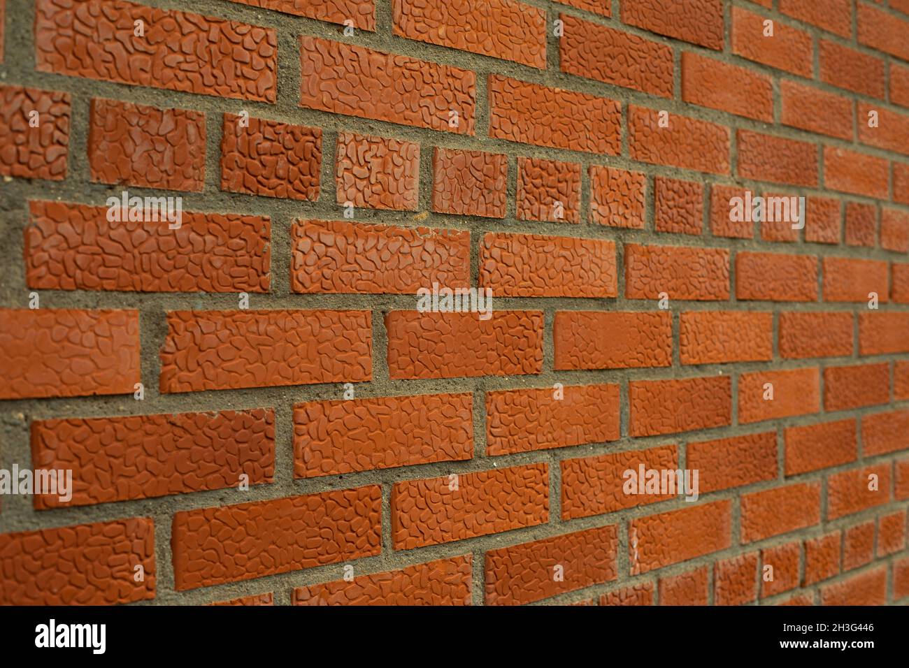 Brick with texture. The wall of red brick is removed on the squint ...