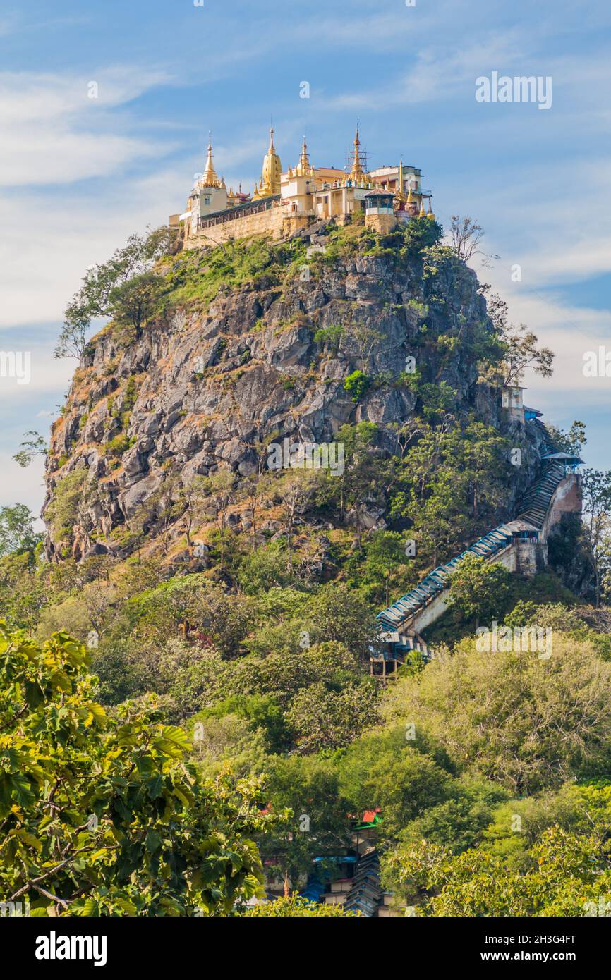 View of Mt Popa mountain in Myanmar Stock Photo - Alamy