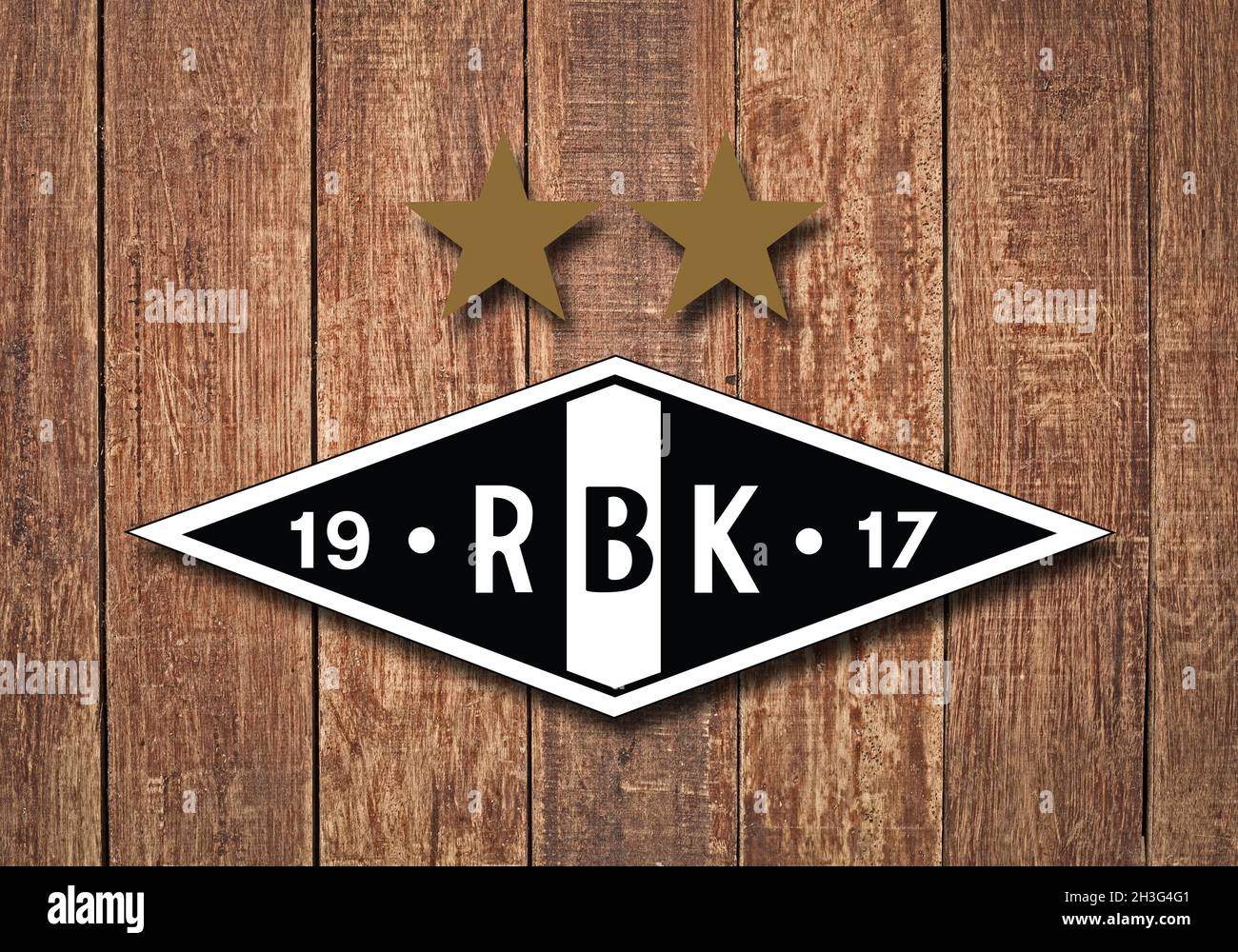 Coat of arms FC Rosenborg, Trondheim, football club from Norway Stock ...