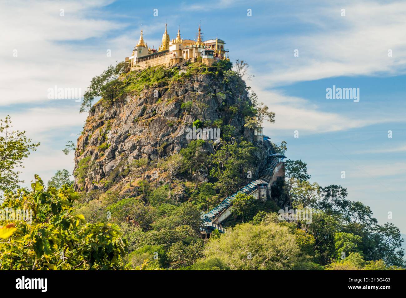 View of Mt Popa mountain in Myanmar Stock Photo - Alamy