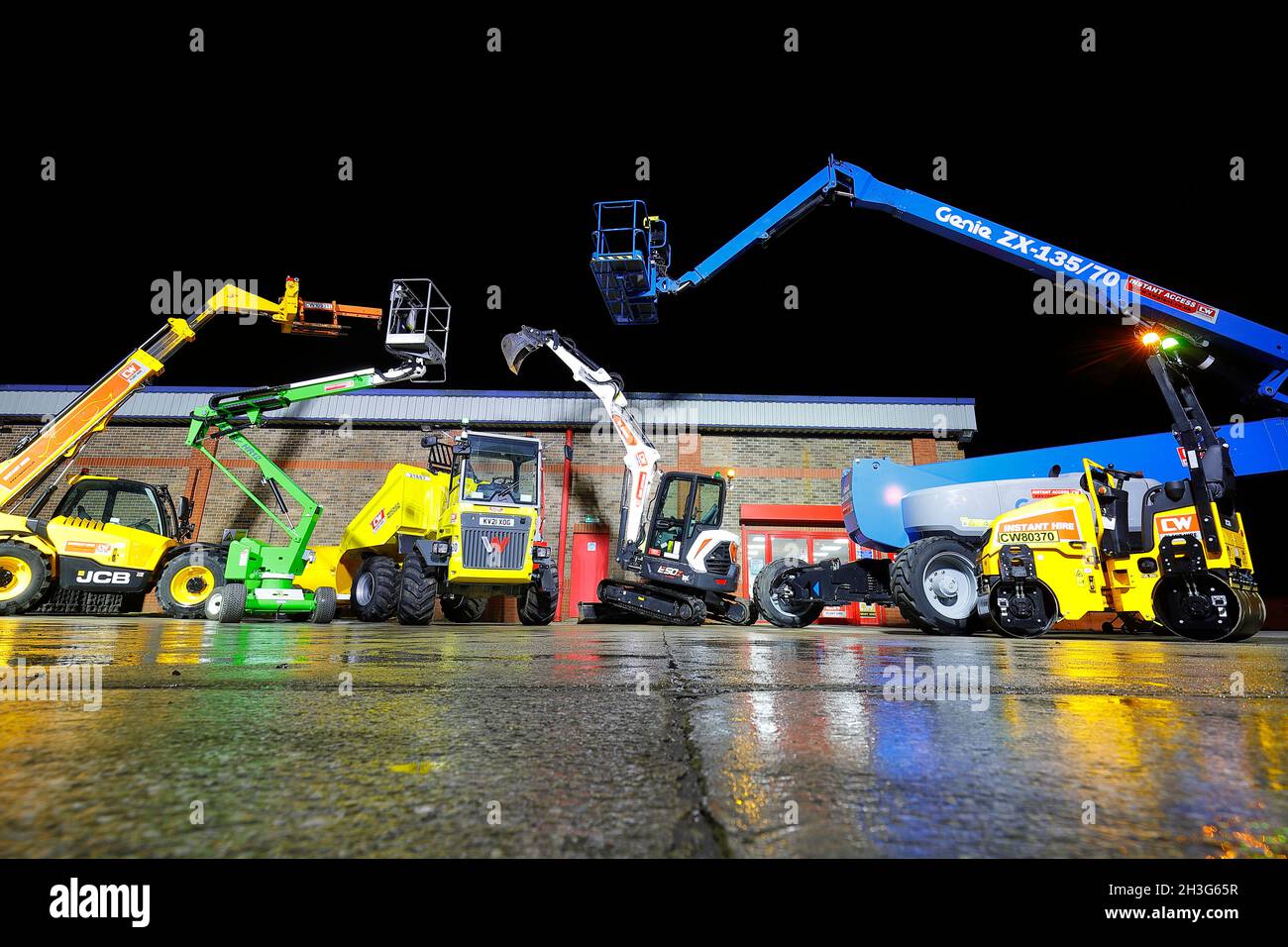 CW Plant Hire Depot on Armley Road in Leeds,West Yorkshire,UK Stock ...