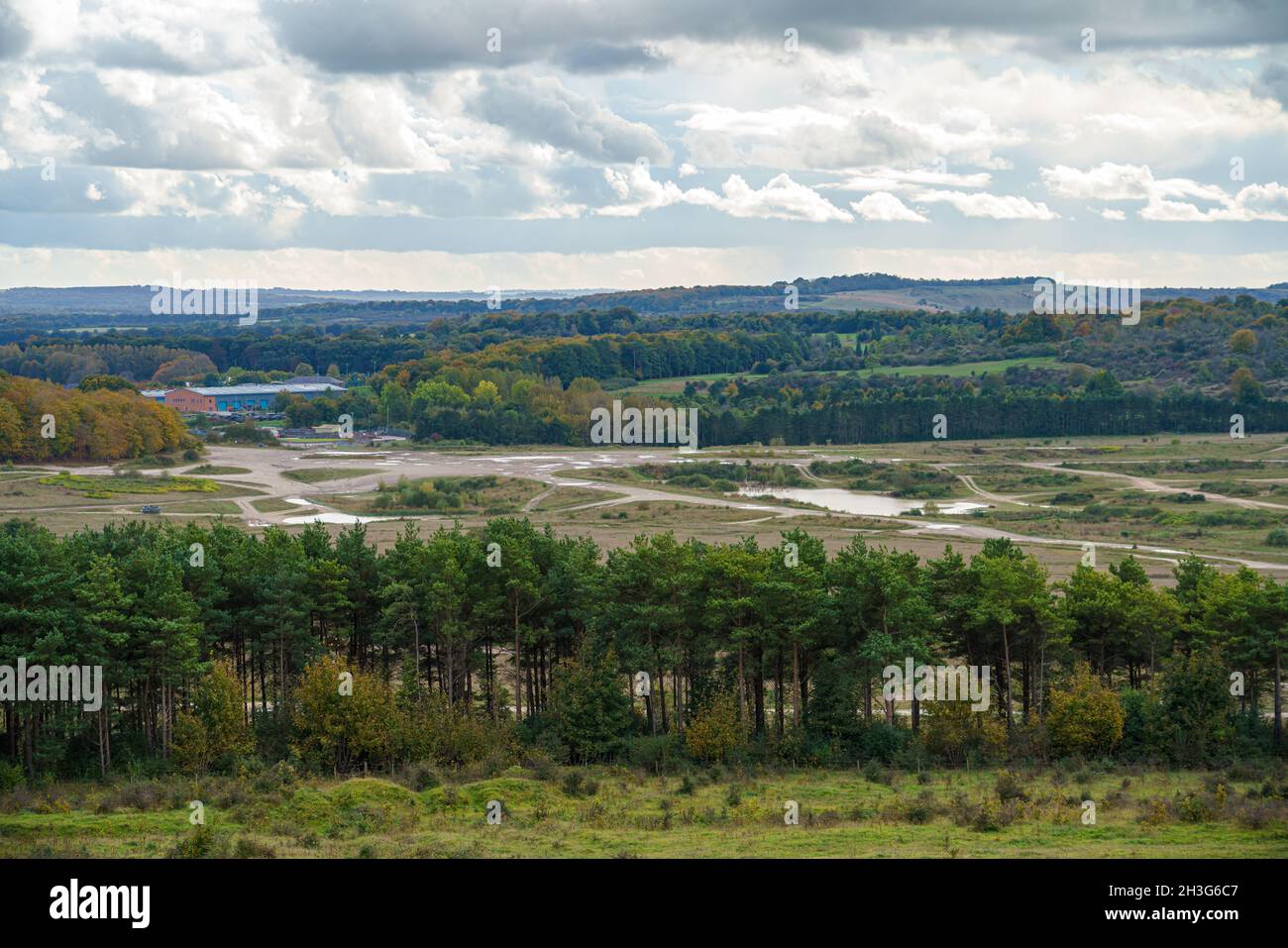 a view over North Tidworth Tank Obstacle Course and Tidworth Camp, home ...