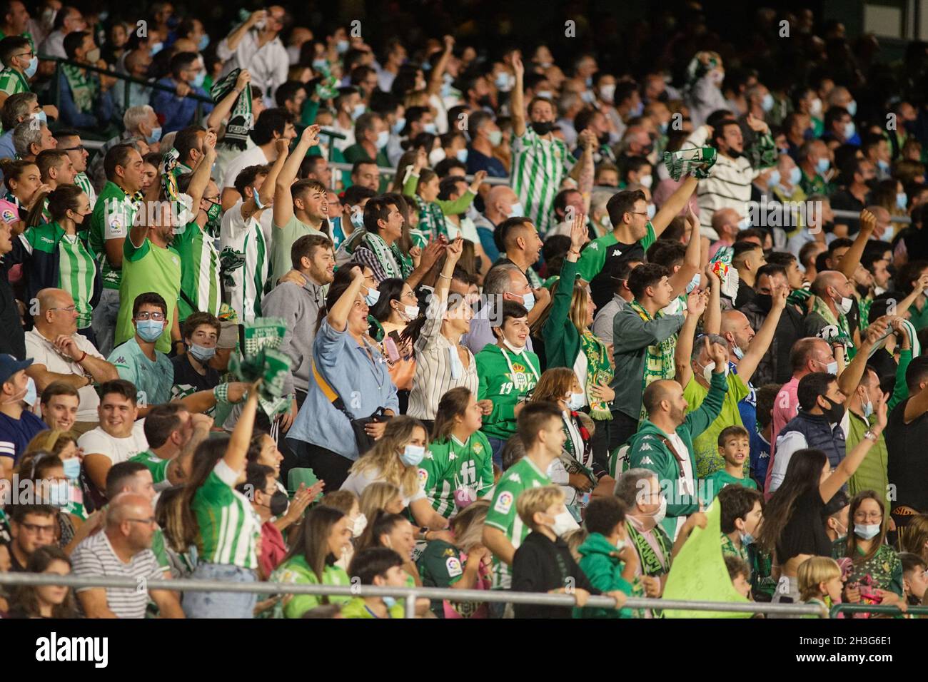 Seville, Spain. 27th Oct, 2021. Real Betis fans seen during the La Liga ...