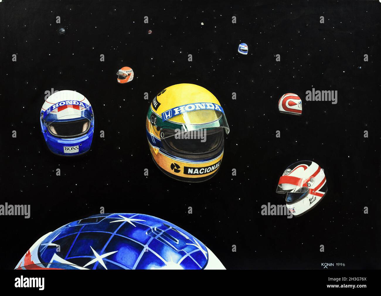 Ayrton Senna art Stock Photo - Alamy