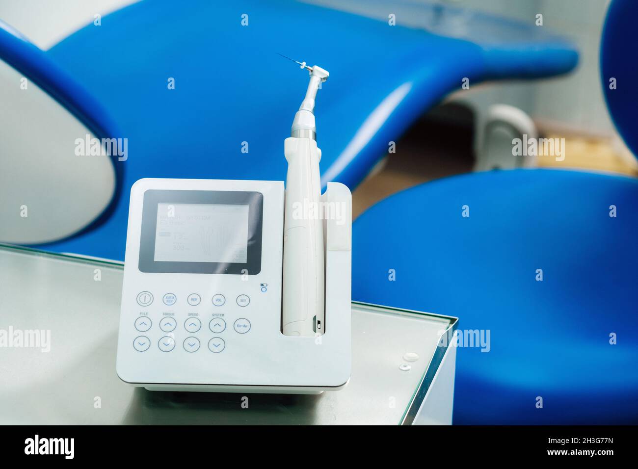 dental equipment in the dentist's office for root canal treatment ...