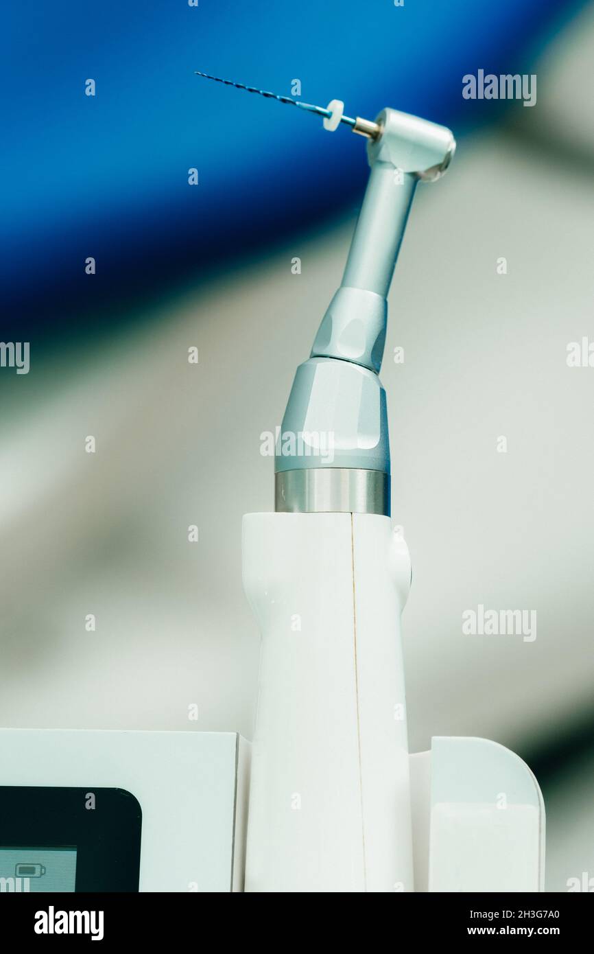 dental equipment in the dentist's office for root canal treatment ...