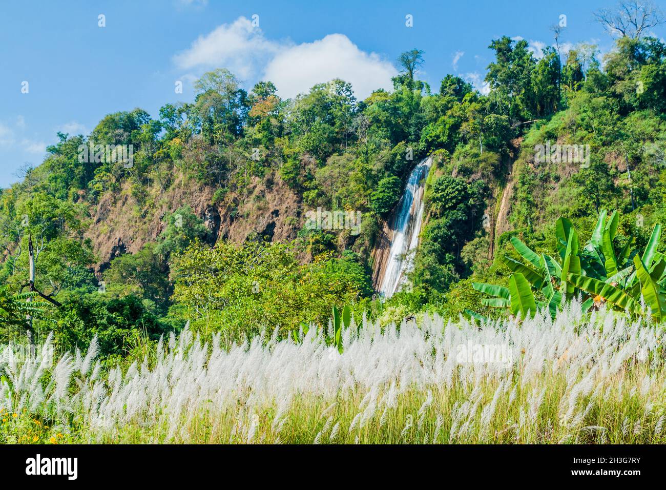Nam Tuk waterfall near Hsipaw, Myanmar Stock Photo - Alamy